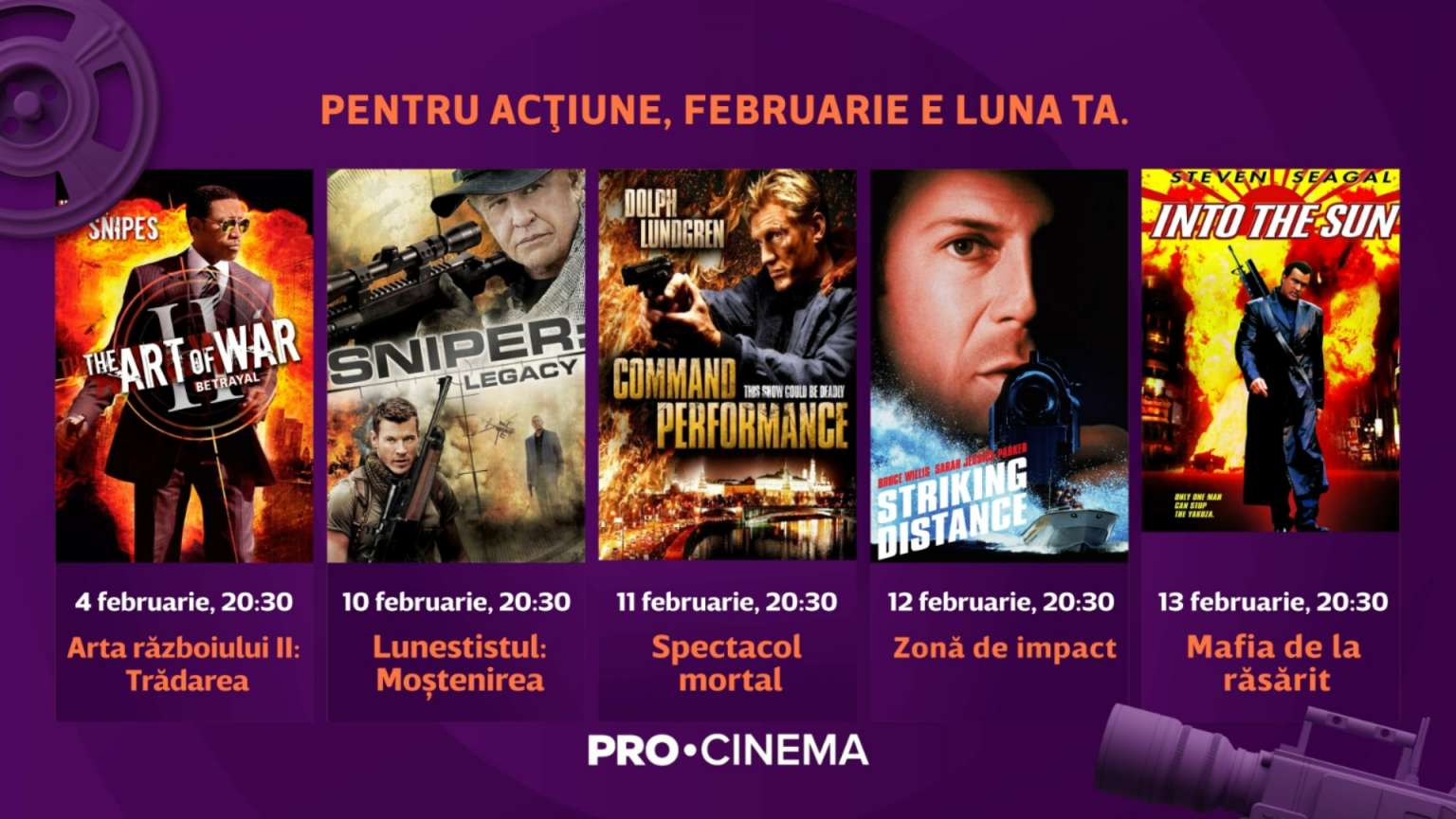 Luna februarie la PRO CINEMA - comedii romantice, filme de acțiune și ...